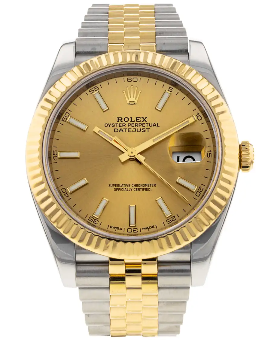 Rolex Datejust Oyster, 41 mm, Oystersteel and yellow gold 126333 ...